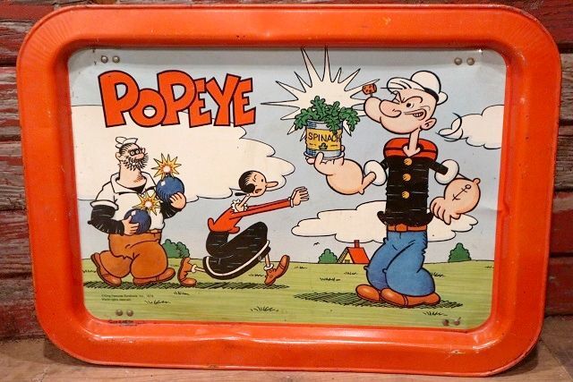 ct-220901-13 Popeye / 1976 Kid's Tin Table - Jack's Mart