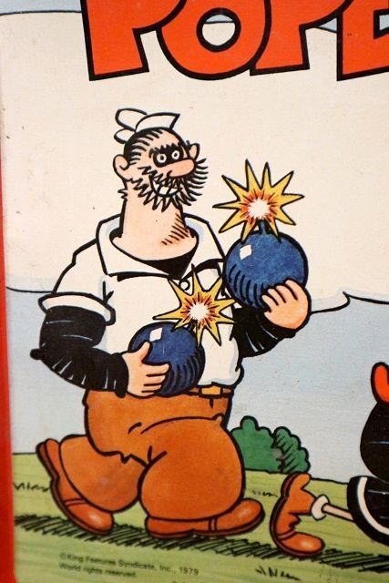 ct-220901-13 Popeye / 1976 Kid's Tin Table - Jack's Mart